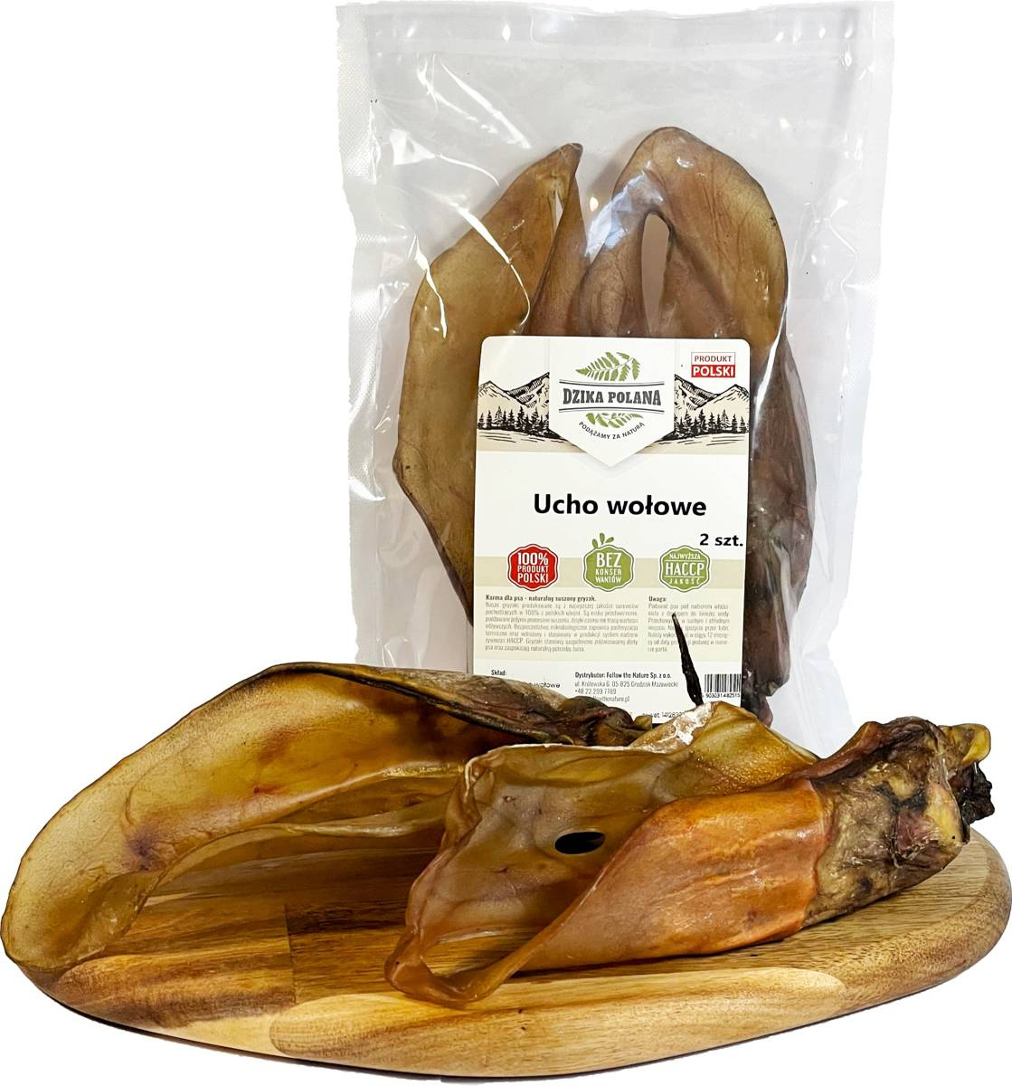Uszy wołowe Dzika Polana 2 sztuki | keko.pl